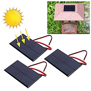 3Pcs Mini Solar Panel DC 6V Polysilicon Solar Cell Charger Module Solar DIY System Kits with 30cm Cable