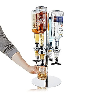 True 4 Bottle Liquor Tap, Whiskey Bottle Holder, Whiskey Dispenser, Shot Dispenser for Liquor Bottles, Liquor Bottle Dispenser, Set of 1