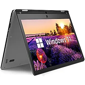 MELIUNA 2 in 1 Laptop Computer, 11.6" Touchscreen FHD Display, Intel Celeron N4000, 4GB DDR4, 128GB eMMC, Intel UHD Graphics 600, Window 11 Laptop, Quad-Core, USB3.0, Supports 1TB SSD Espandsion