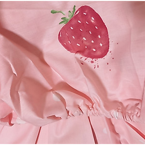 100 Cotton Crib Fitted Sheets Baby Sheet for Standard Crib and Toddler mattresses Nursery Bedding Sheet Crib Mattress Sheets for Boys or Girls (Strawberry, W28 x L55)