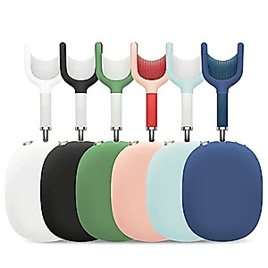 OETKER Compatible Airpods Max Case Cover, Soft Silicone 3 in 1 Anti-Scratch Ear Pad Case Cover/Ear Cups Cover/Headband Cover Accessories Protective Skin Case for Airpods Max Headphones,Black