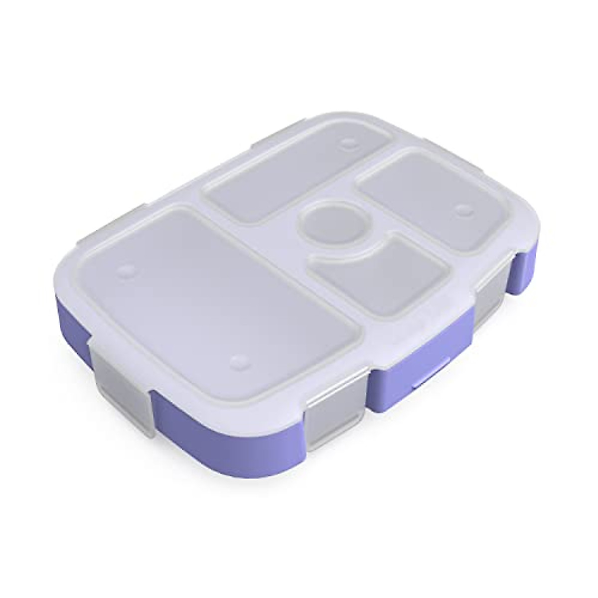 Bentgo® Kids Prints Tray with Transparent Cover - Reusable, BPA-Free, 5-Compartment Meal Prep Container with Built-In Portion Control for Healthy Meals At Home & On the Go (Carousel Unicorns)