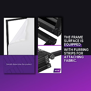 ECOTRIC Portable DJ Facade Booth Foldable Cover Screen with White/Black Facade+Cloth Frame Booth Steel +Travel Bag Case Projector Display Scrim Panel with Folding
