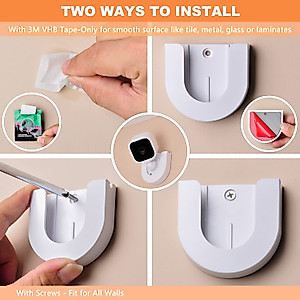 4pack Blink Mini Camera Wall Mount , Strong Adhesive Wall Mount for Blink Mini Indoor Camera, No Drilling or Screw Secured Fixed,Easy to Install