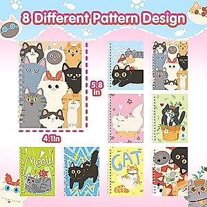 Tagitary Mini Notepads Cat Style Journal Notebooks,5.7X4 INCH Cat Themed Party Favors,16 PCS Small Pocket Notebooks,Fun School Classroom Prizes Goodie Bag Stuffers,Birthday Party Supplies for Kids