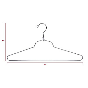 16" Quality Metal Hangers, 30-Pack, Swivel Hook, Stainless Steel Heavy Duty Wire Clothes Hangers, Heavy-Duty Clothes, Jacket, Shirt, Pants, Suit Hangers (30, 16" inch)