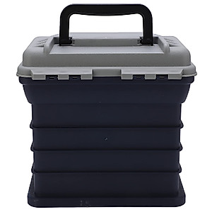 Fishing Tackle Box, Portable Utility 4 Layers Fishing Box Sea Boat Fishing Accessory Box Case with Handle, Fishing Tools