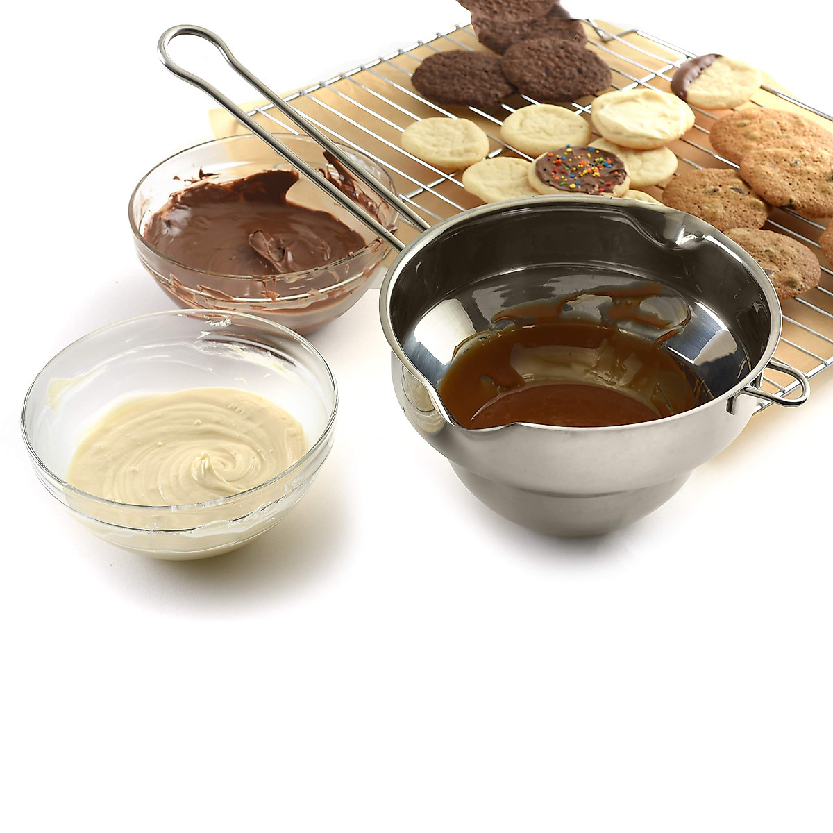 Norpro Universal Stainless Steel Double Boiler, 3-Quart, One Size, As Shown