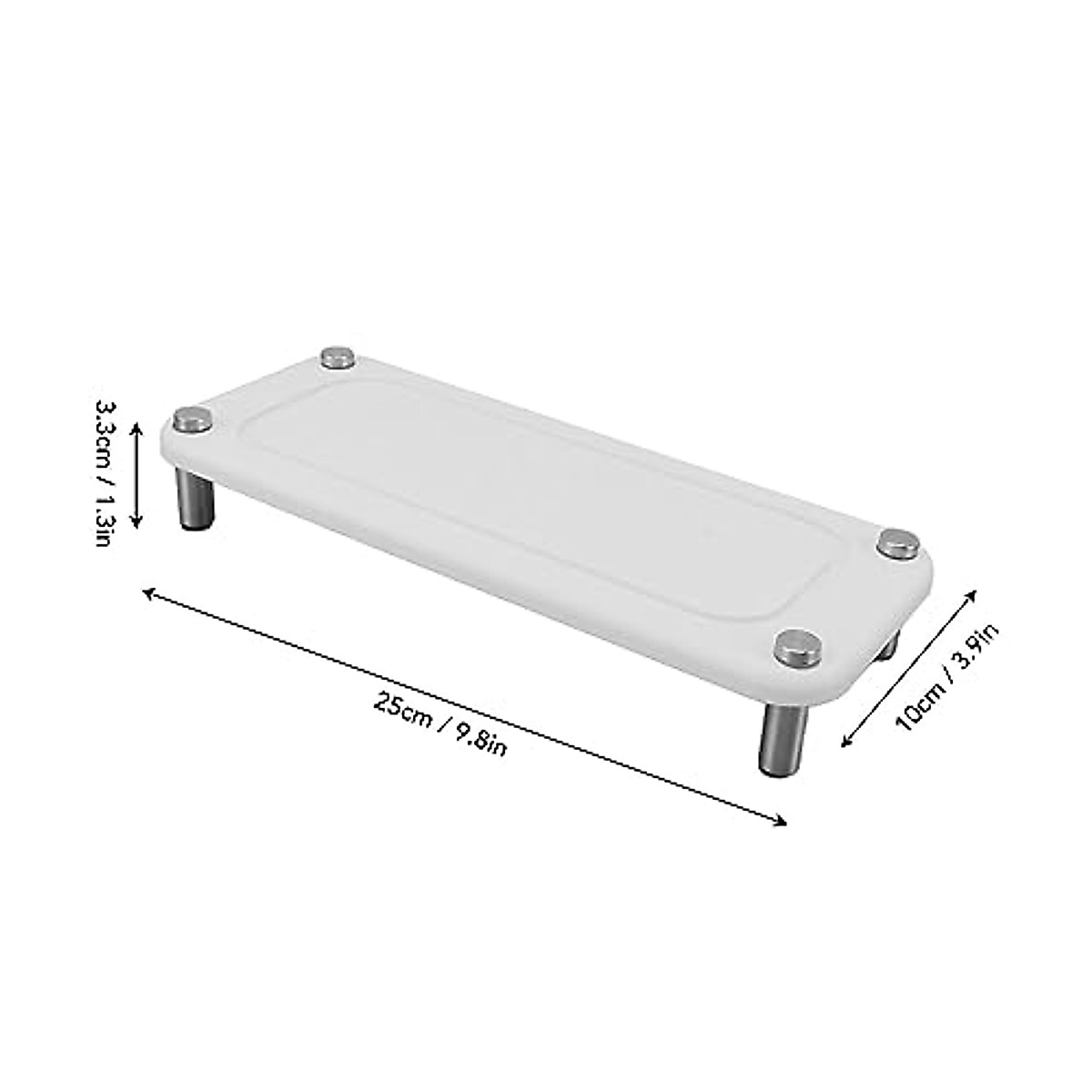 jerss Diatomaceous Earth Sink Tray Hotel for Organizer with Bathroom Washing Table Riser for Holder for Cup for Holder Diatomaceous Earth Under Sink Organizers (White)