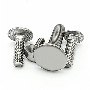 M8 x 30mm A2 Stainless Steel Carriage Bolt Coach Bolt,Right Hand Threads,Metric,8-Pieces