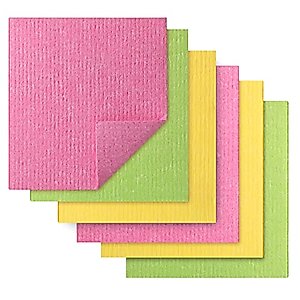 Mr. Pen- Dish Cloths, 6 pcs, Reusable Paper Towels, Absorbent Kitchen Towels, Dishcloths for Kitchen, Cellulose Sponge Cloths, Dish Drying Towels, Kitchen Cleaning Cloths, Sponge Cloth, Dish Rag.