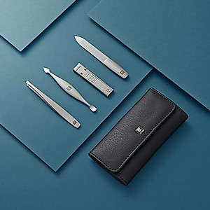 ZWILLING Beauty TWINOX 5-pc Travel Set With Snap Fastener Case - Black