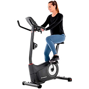 Schwinn 100931 130 Upright Exercise Fitness Bike Bundle with 1 YR CPS Enhanced Protection Pack and Workout Cooling Sport Towel