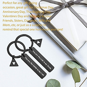 The Legend of Zellda Inspired Couple Keychain Set You Are The Liink To My Zellda Gamer Couple Gift (Link To My Zelda)