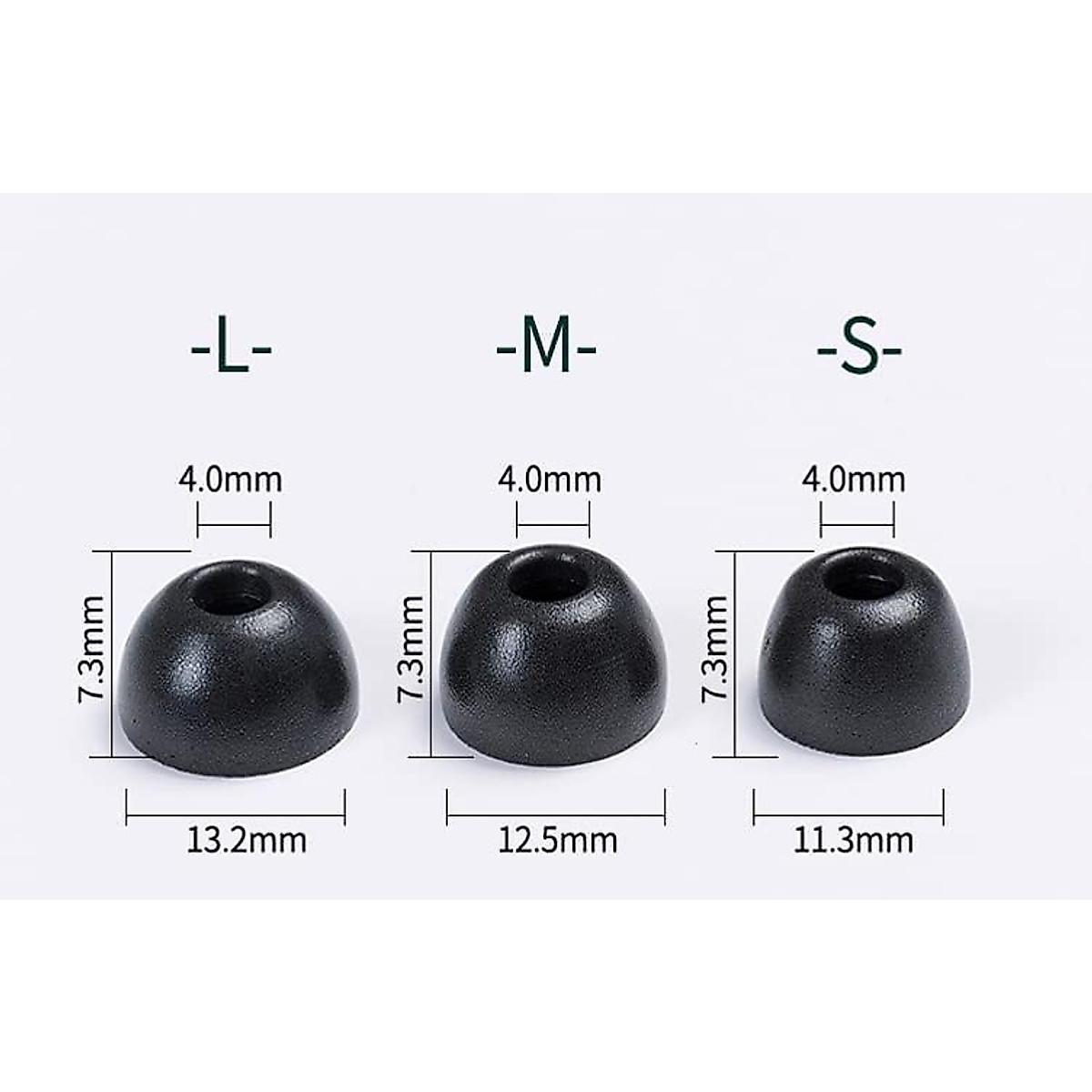 Zotech 6 Pair Replacement Memory Foam and Silicone Ear Tips for Sony WF-1000XM4 / WF-1000XM3 and Jabra Elite Active 65t, 75t, 85t with Storage Box (S/M/L, Black)