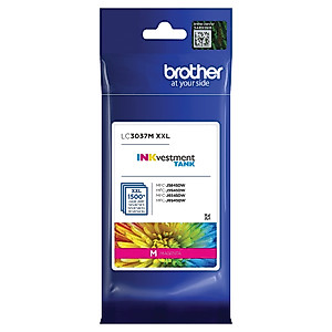 Brother Genuine LC3037M, Single Pack Super High-Yield Magenta INKvestment Tank Ink Cartridge, Page Yield Up to 1,500 Pages, LC3037, Amazon Dash Replenishment Cartridge