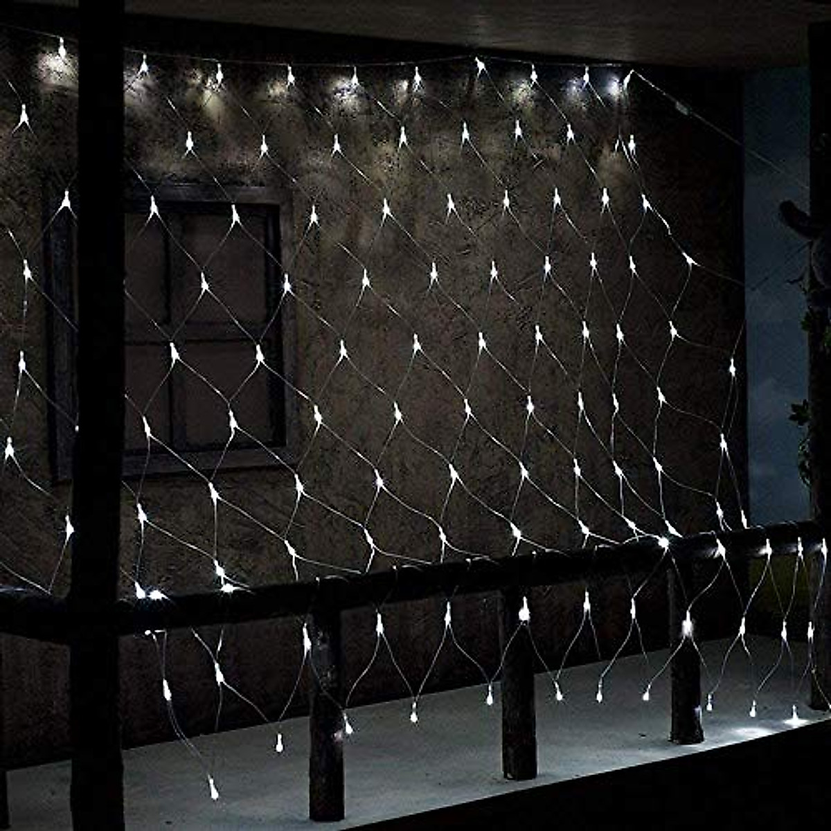 gresonic Net Mesh Lights,320 LEDs 8.2ft x 5.9ft String Lights for Christmas Trees,Bushes,Holiday,Party,Outdoor Wall,Garden Decorations(Cool White)