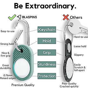 Blaspins Compatible with Apple AirTag Silicone Case Pine Green for AirTag Keychain (2021), AirTag Not Included, Protective Case - Pine Green
