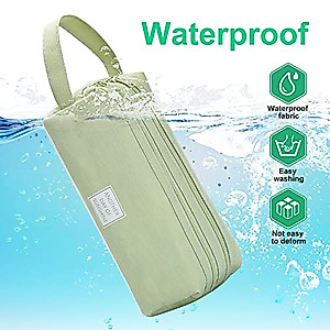 OuMeng Pencil Bag Pen Case, Large Capacity Students Stationery Pouch Pencil Holder Desk Organizer with Double Zipper, Can be Used to Organize Stationery Such as Pencils, Markers (Green)