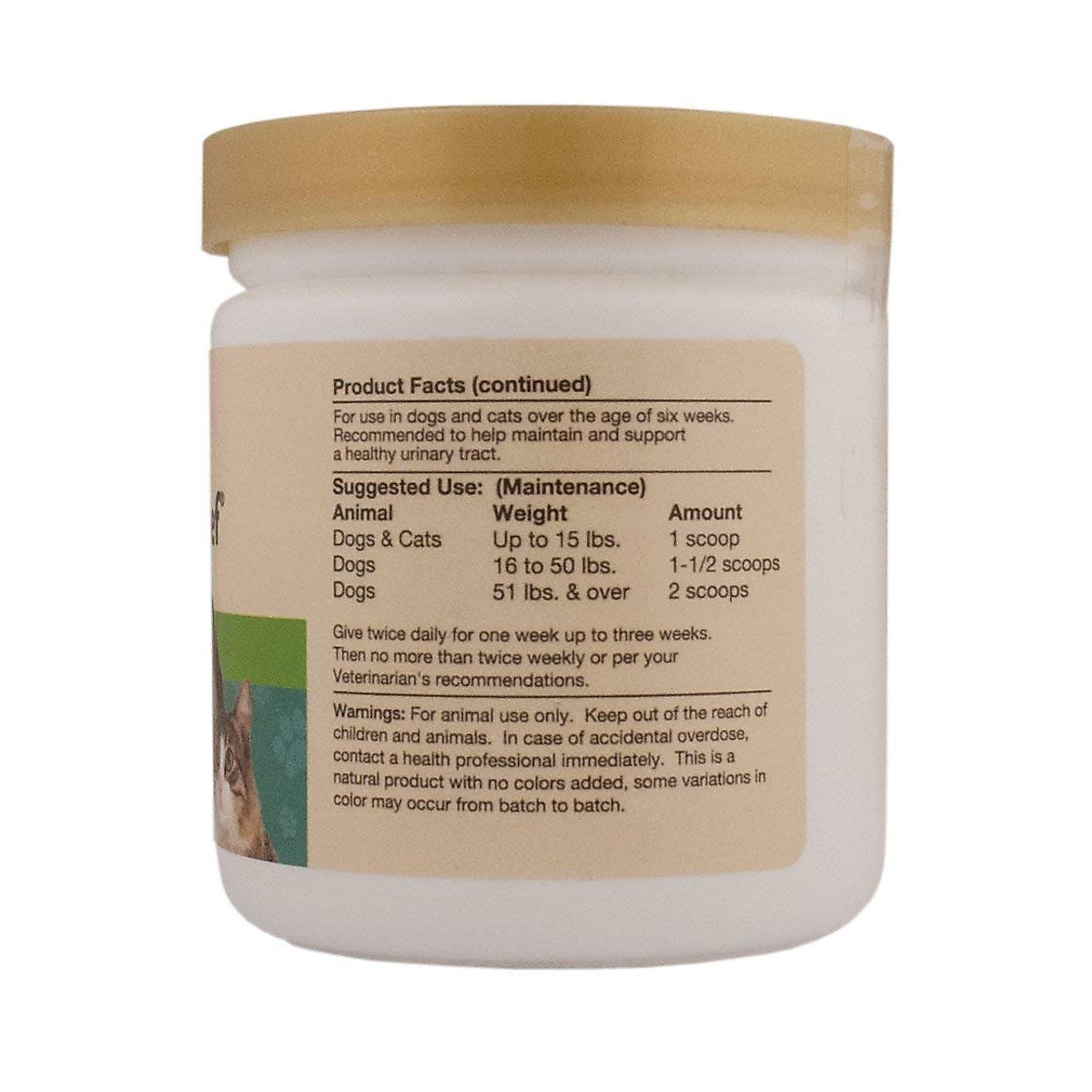 NaturVet Cranberry Relief, 100 Gram Powder, Dog and Cat Health Supplements for Urinary Tract