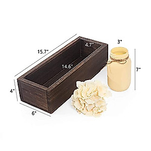 Mkono Bathroom Signs Decor Wall Hanging Farmhouse Wooden Sign with Sayings & Bathroom Box Decor Toilet Paper Basket with Yellow Mason Jar