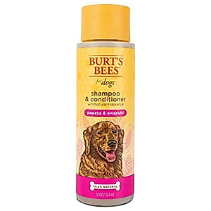 Burt's Bees for Dogs Shampoo & Conditioner with Papaya & Awapuhi Fragrance | 2-in-1 Dog Shampoo & Conditioner - Sulfate & Paraben Free, pH Balanced for Dogs - Made in USA, 12 Oz