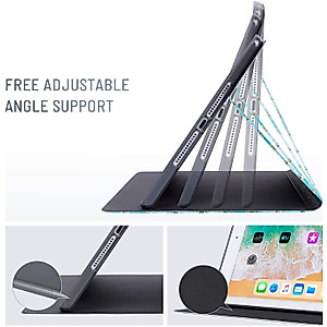 IPad Air 2 Case, IPad 6th Generation Cases 2018, IPad 5th Generation Case 2017, IPad 9.7 inch Case, IPad Air 1 Case Auto Wake/Sleep Adjustable Stand Shockproof Pink