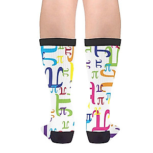 Colorful Pi Math Novelty Socks For Women & Men