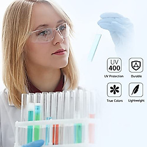 Salfboy Safety Glasses ANSI Z87.1 Scratch Resistant Glasses for Women Man Lab Goggles UV Eye Protection