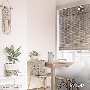 MOOD Custom Bamboo Shades | Rustic | Cordless Bamboo Roman Shades for Windows and Doors (Natural Woven) | Rustic (Great Privacy) | Sample Swatch Kit
