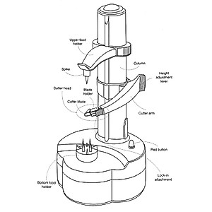 SUPOW Electric Potato Peeler Automatic Rotating Fruits Peeler Apple Paring Machine with 2 Extra Blades