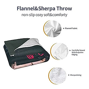 hhohhc Rapper Hip Hop Blanket, Bed Throws Soft Plush Warm Sofa Bed Blanket All Season, Comfortable Lightweight Super Soft Lamb Fleece 50"X40" 3-1