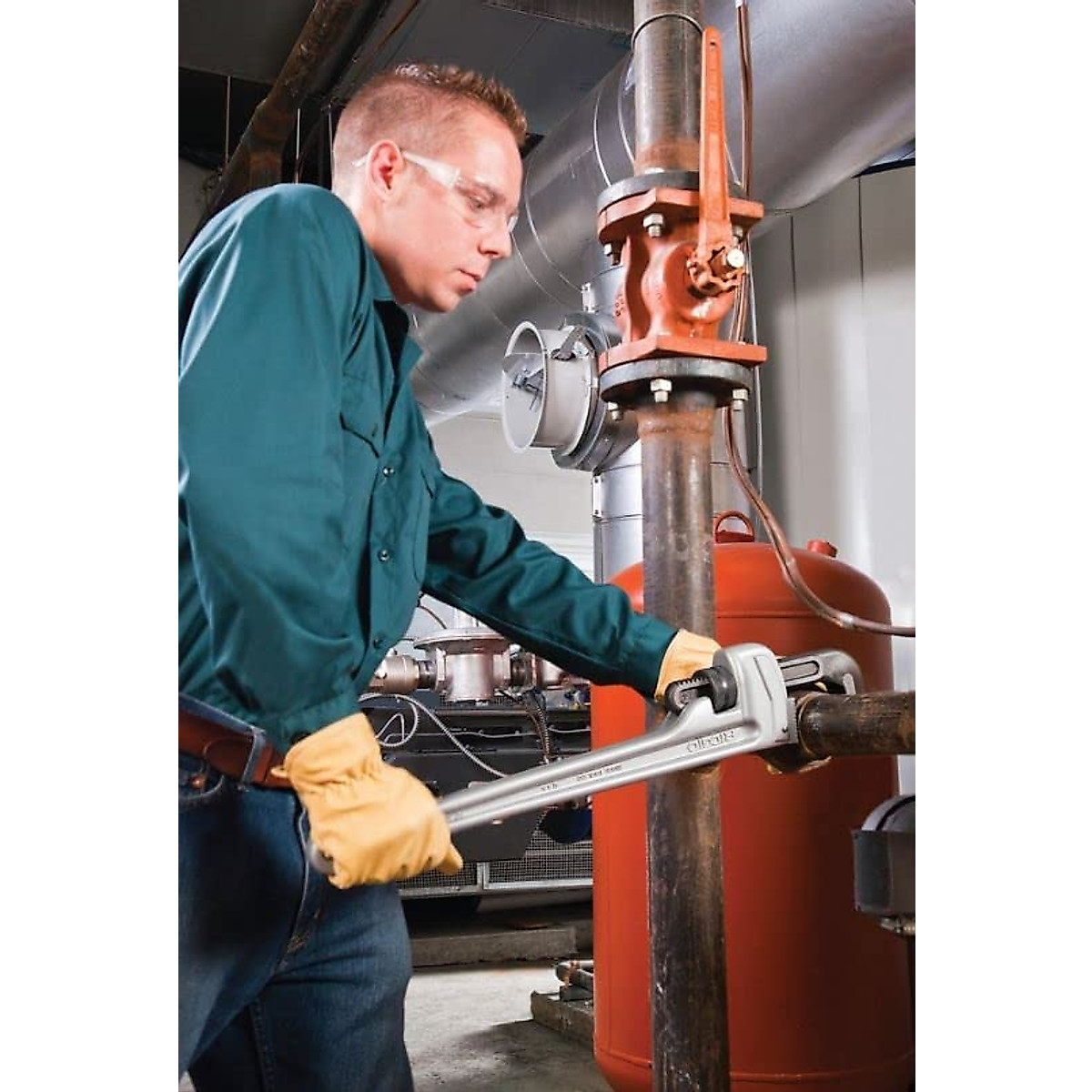 RIDGID 90107 E-910 Aluminum End Wrench, 10-inch Plumbing Wrench,Silver,Small