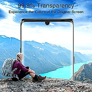 KAREEN [1 Pack for LG Velvet, LG Velvet 5G UW Tempered Glass Screen Protector, Supports Fingerprint Reader, Anti Scratch, 3D Full Coverage, Case Friendly, Bubble Free