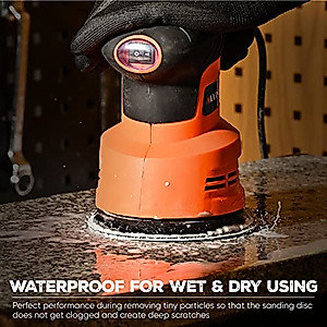 20 Pack 6 Inch Sanding Discs Hook and Loop, Waterproof Assorted Grits Silicon Carbide Sanding Discs for Random Orbital Sander (1000-5000 Grit)