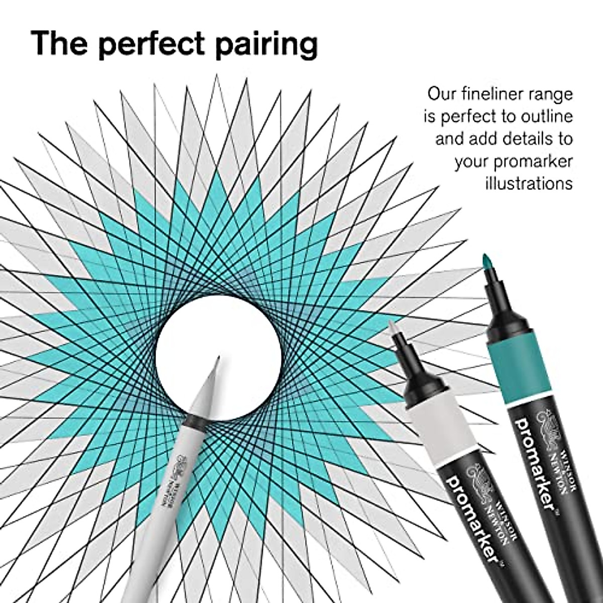 Winsor & Newton ProMarker Watercolor Marker Set, 12 Count, Basic Tones