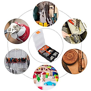 8.9x6.1x2.2in Small Parts Organizer, Tools Storage Box, Hardware Organizers with Removable Plastic Dividers, PVC Components Parts Tool Organizer for Hardware, Screws, Bolts, Nails, Jewelry