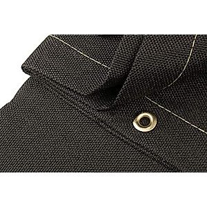 Waylander Svalinn Fiberglass Welding Blanket – Flame Retardant Fabric Up to 1400°F; Heavy Duty Double-Sided Vermiculite Treated Fiberglass for Less Shed and Fierce Spark Protection (6' x 6', BLACK)