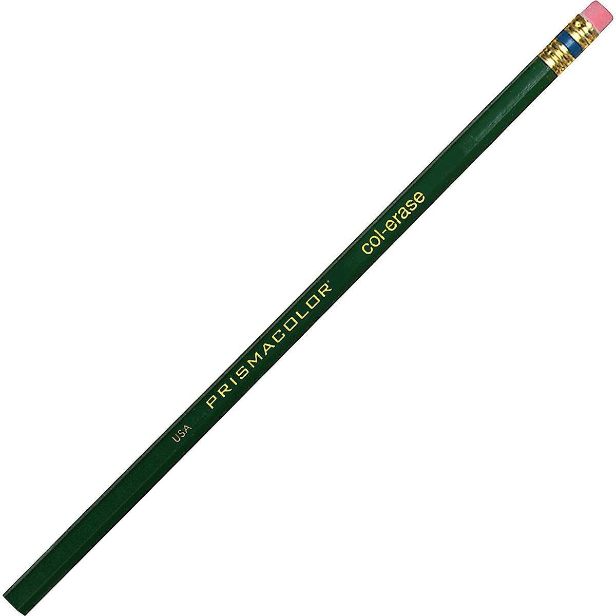 Prismacolor Col-Erase Erasable Colored Pencil, Green, 12 Count