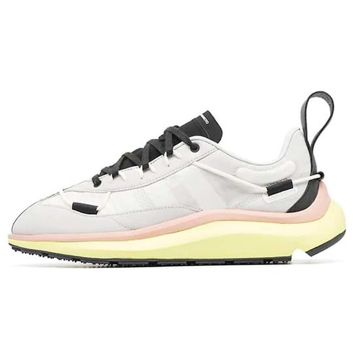 ADIDAS X Y-3 SHIKU Run Sneaker, Core White/Grey One/Hi-Res Yellow, US Mens 7.5 / US Womens 8.5