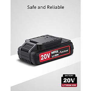 AVID POWER 20V MAX 2.0 Ah Lithium Ion Rechargeable Battery, Only Fit for Specified 20V Cordless Tools (See Below for Specific Tools Adapted)