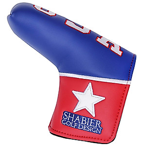 Golf Skull Golf Putter Blade Head Cover Headcover Magnetic Closure for Scotty Cameron Odyssey (Red Blade Putter Cover)