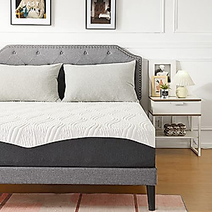 Natsukage 10 Inch Queen Mattress Gel Memory Foam Mattress for Cool Sleep & Pressure Relief Bed in a Box Cooling Gel Infused Medium Firm Mattress with Washable Bamboo Cover CertiPUR-US Certified White