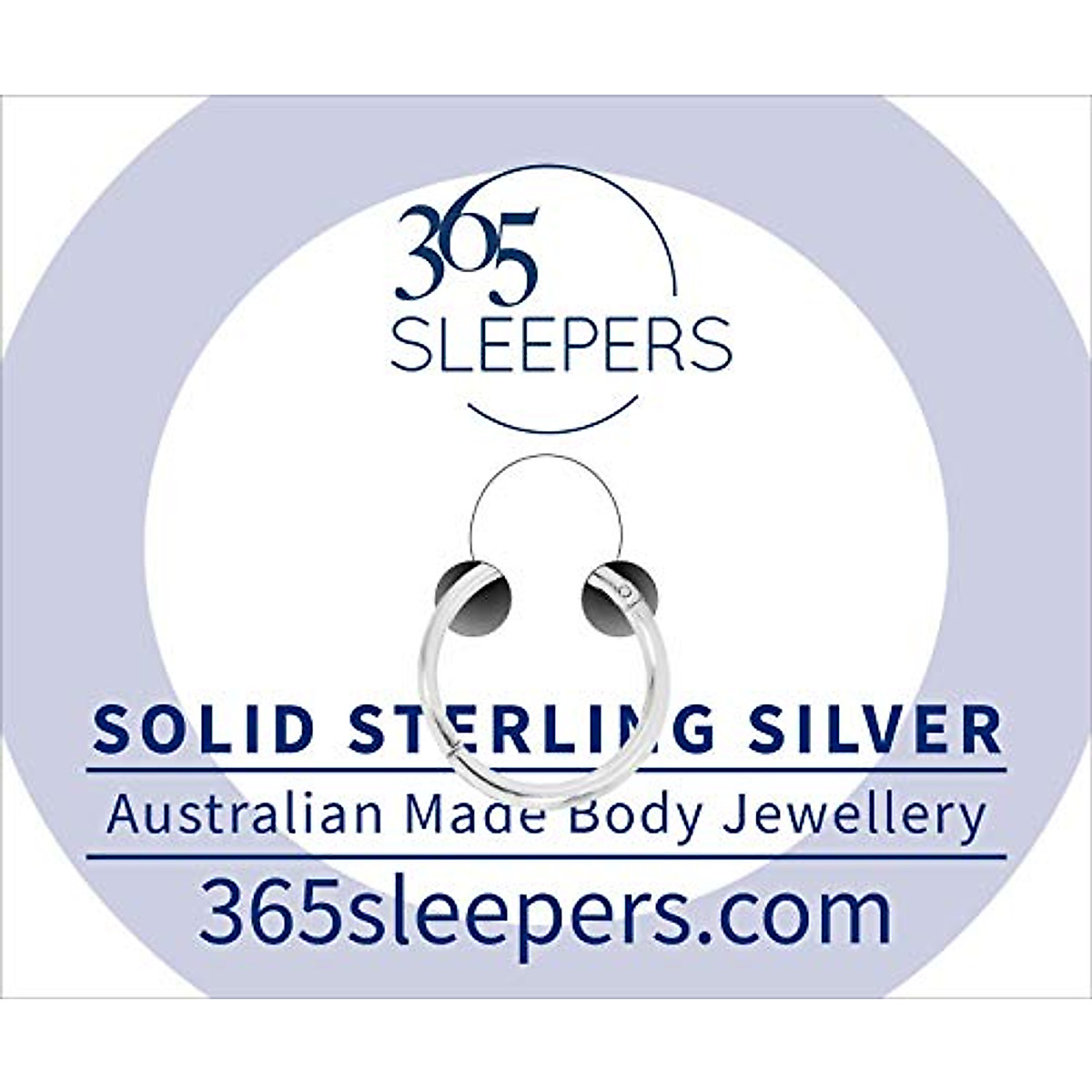 365 SLEEPERS Sterling Silver Hinged Unisex Sleeper Earrings Nose Hoop Segment Ring Hand Made In Australia Nickel Free Hypoallergenic 8mm - 18mm