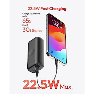 Bilivein Power Bank Portable Charger - 10000mAh Portable Phone Charger 22.5W Fast Charging External Battery Pack with Built-in Cable for Apple Watch Series 8/7/6/Se/5/4, iPhone 14/13/12 Pro Max