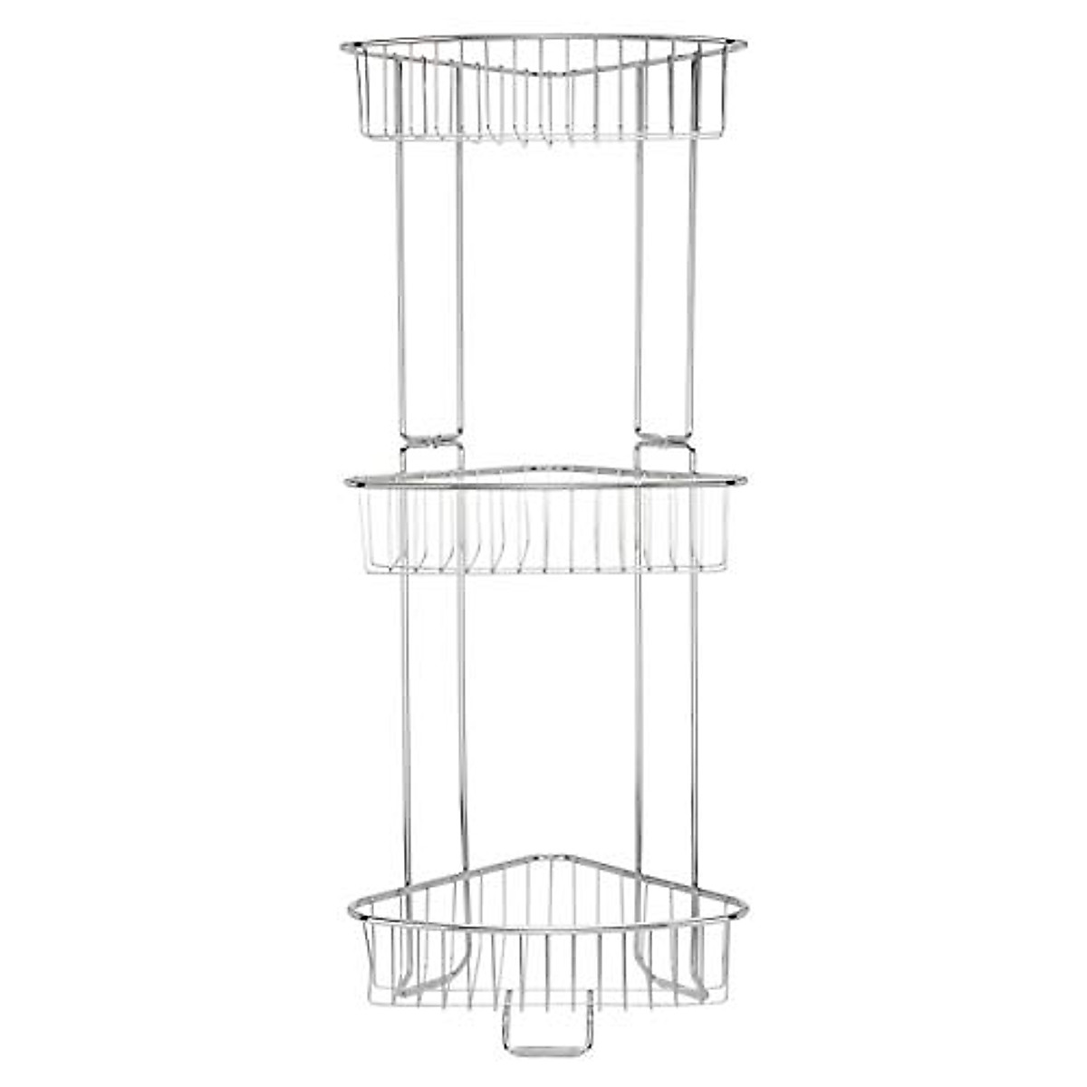 ToiletTree Products Rust Proof Stainless Steel Shower Floor Caddy, 3 Tiers (Assembly Required - Screwdriver Included) (Collapsible)