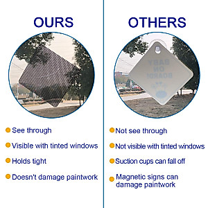 Baby on Board Sticker for Cars (4 PCS) 5" by 5". Baby on Board Sign Decal.See-Through When Reversing and Bright Yellow No Need for Suction Cup or Magnets - Strong Adhesive