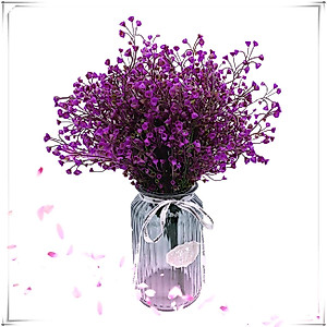 LOVENIMEN Artificial Chrysanthemum Flowers, Real Touch Silk Daisy Plastic Plants Home Decorations for Bridal Wedding Bouquet Bunches Hotel Party Garden Floral Décor Purple 4pack