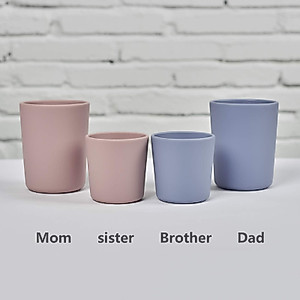 Silicone Baby Cup 2Pack, Silicone Cup for Toddlers, Baby Open Cup BPA/Phthalate Free, Shatter Proof. (Green)