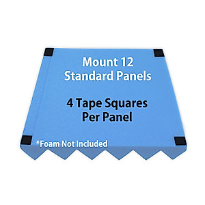 New Path Designs Double-Sided Acoustic Foam Panel Mounting Squares, 48-Pack, Studio-Grade Adhesive Tape, Heavy Duty Bond to Acoustic Panels/Soundproof Foam, No Wall Residue (for 12 Standard Panels)